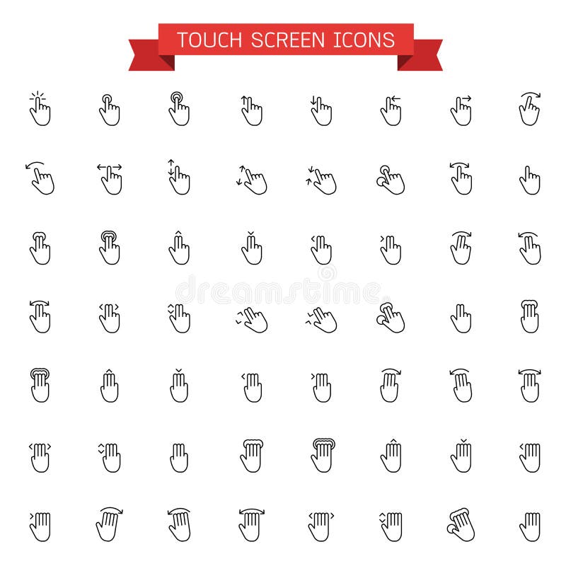 Touch screen icon stock vector. Illustration of diving - 77092061