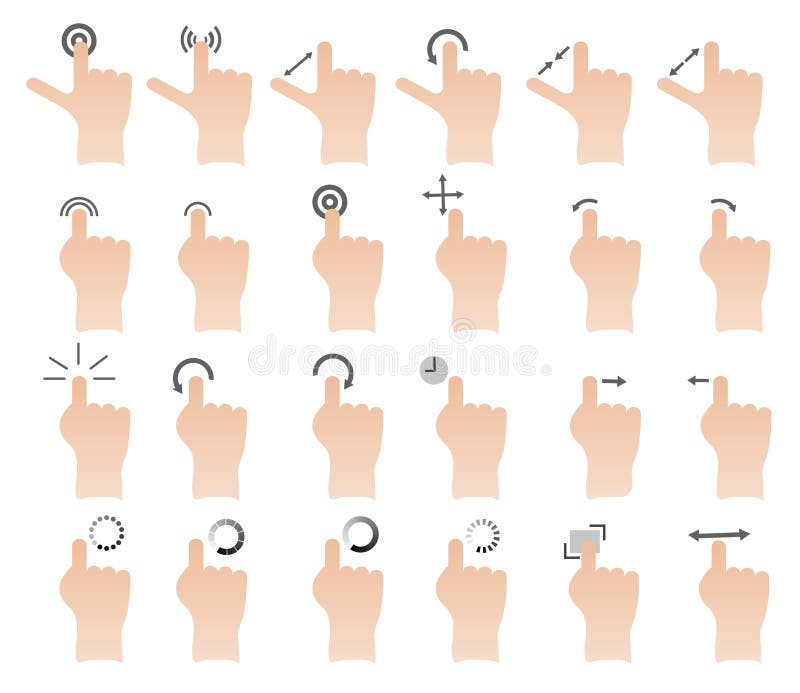 Touch Screen Touch Icon. Vector Graphics Stock Vector - Illustration of ...