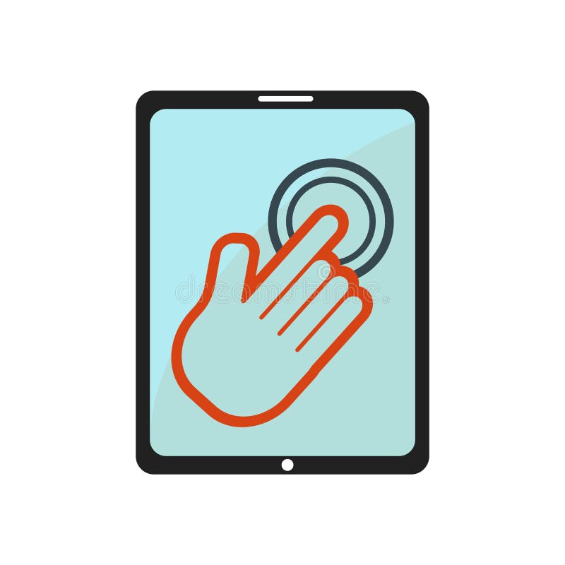 Touch Screen Icon Vector Sign and Symbol Isolated on White Backg Stock ...