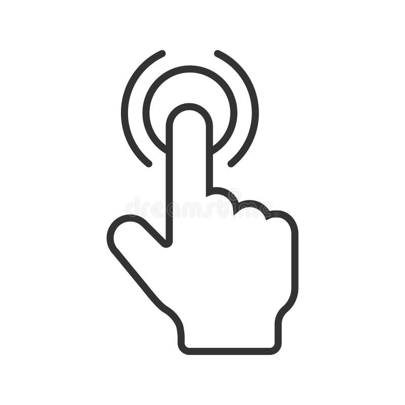 Touch Screen Icon Vector Symbol Isolated on White Background Stock ...