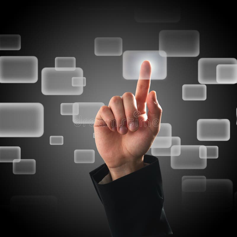Touch screen interface stock image. Image of choosing - 18865393