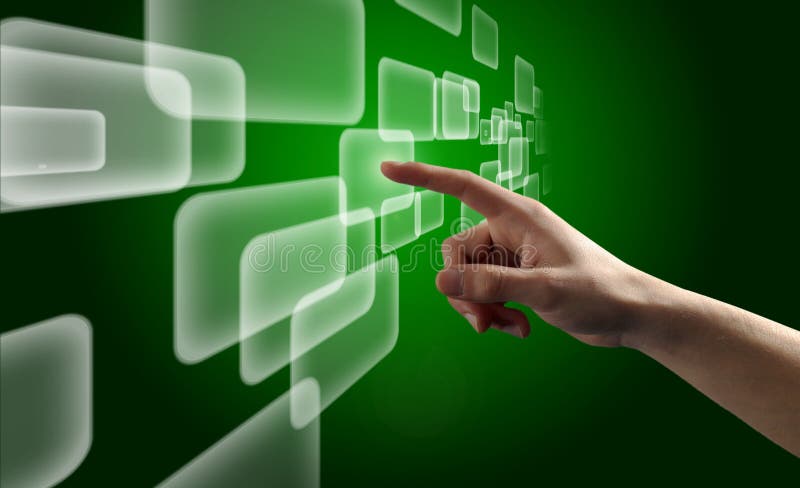 Touch screen interface stock image. Image of choosing - 18865393
