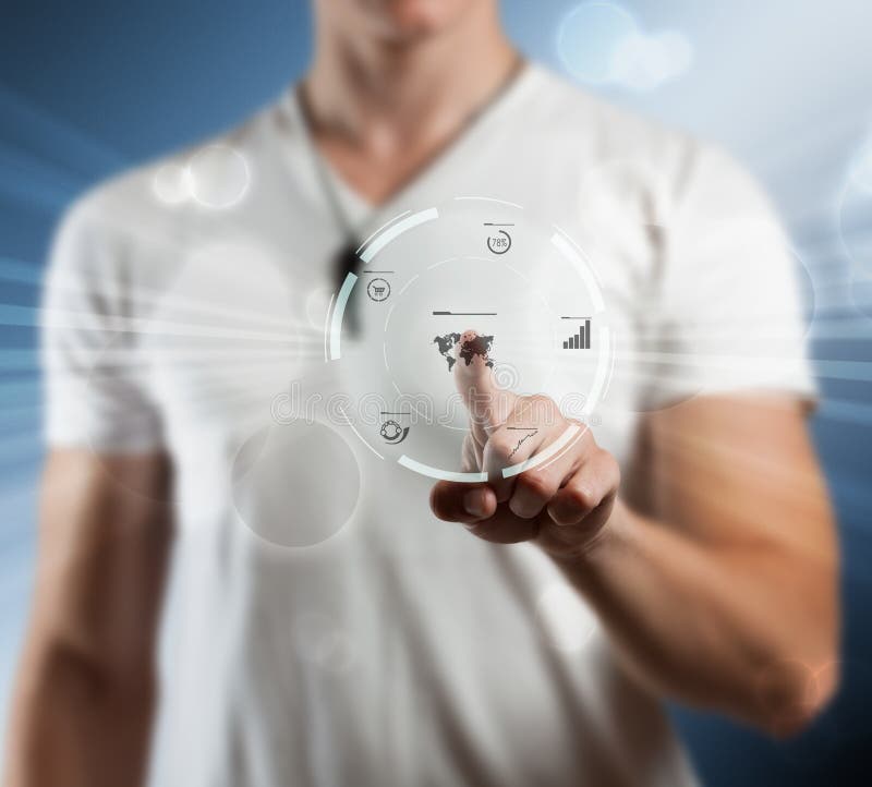 Touch screen interface stock illustration. Illustration of interface ...