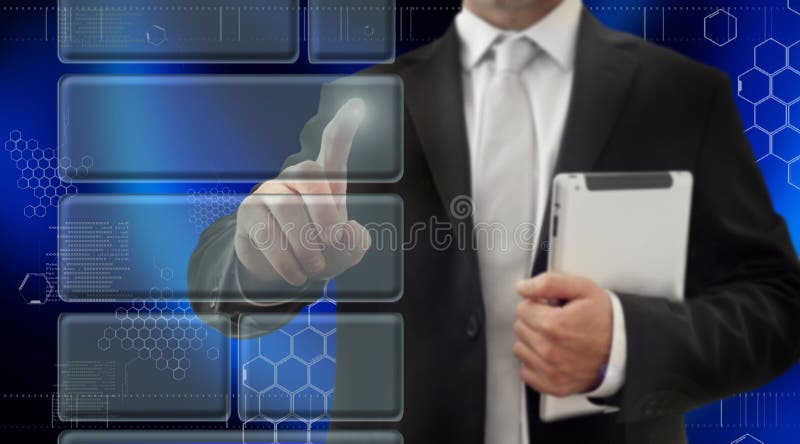 Touch screen interface stock image. Image of future, arrow - 29049425
