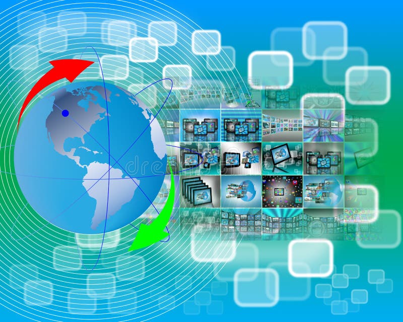 Touch screen interface stock illustration. Illustration of arrows ...