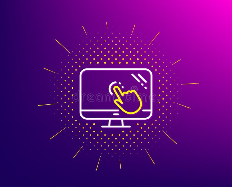 Touch Screen Icon. Online Quiz Test Sign. Vector Stock Vector ...