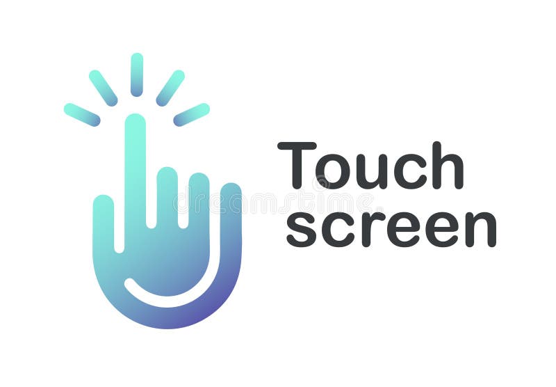 Touch screen logo stock vector. Illustration of computer - 278857100