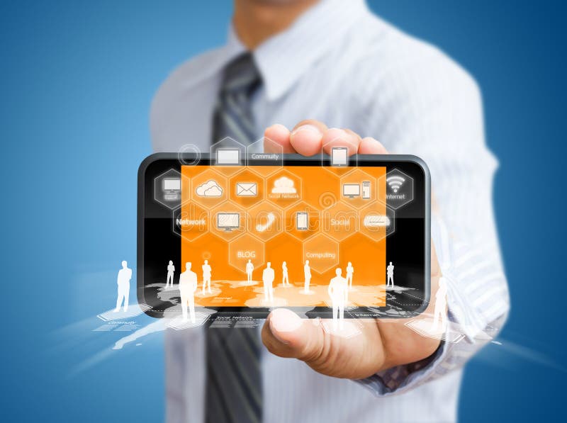 Touch screen mobile phone stock image. Image of communication - 32477513