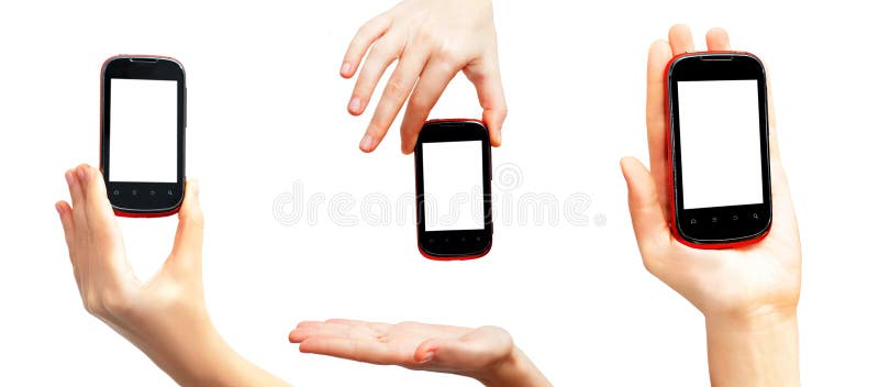Touch Screen Phone on Display Stock Photo - Image of analogous ...