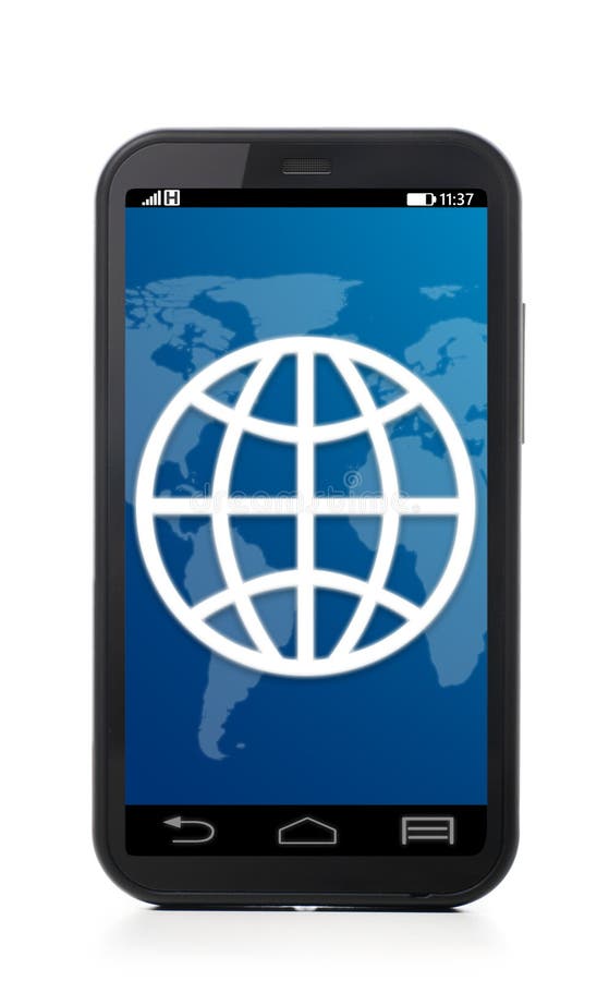 Touch screen phone stock illustration. Illustration of single - 37922567