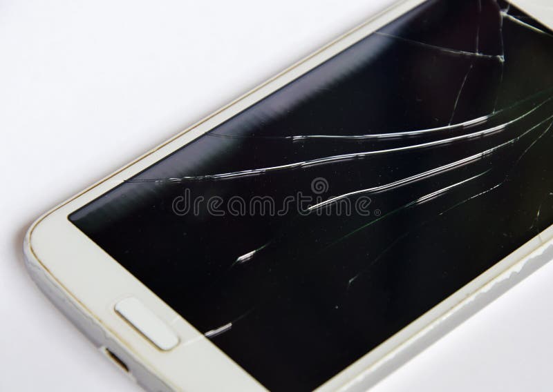 Telefono Cellulare Rotto Del Touch Screen Fotografia Stock - Immagine ...