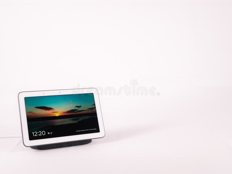 Touch Screen Smart Home Voice Assistant Speaker Photo Frame Stock Photo ...