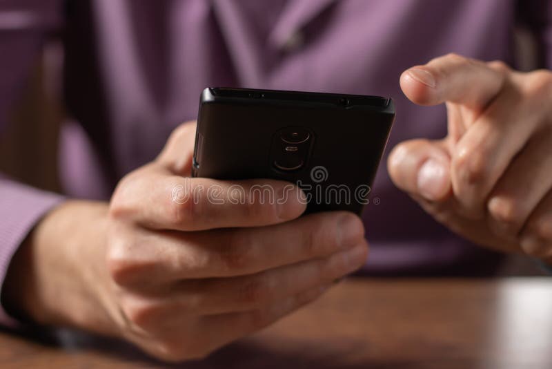 Touch Screen Smartphone, in Hand. Close Up Stock Image - Image of ...