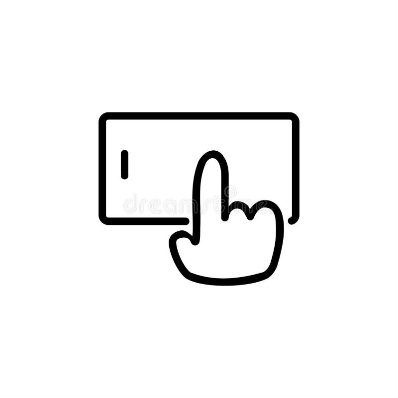Touch Screen Smartphone Technology Monoline Symbol Icon Logo for ...