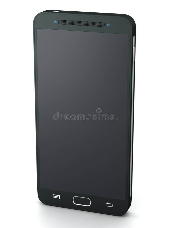 Smartphone With Three Buttons And Empty Screen Stock Vector ...