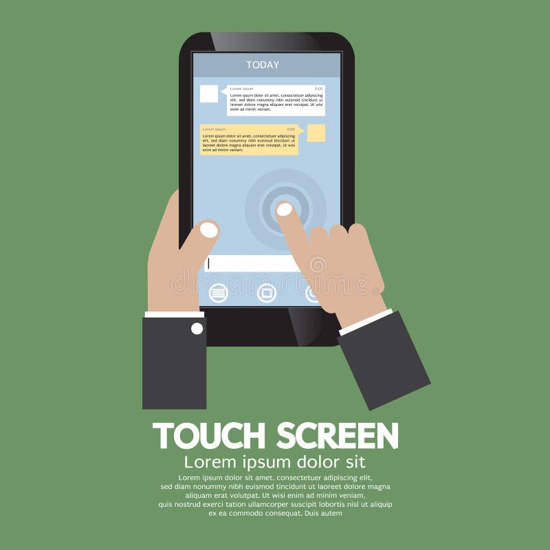 Touch Screen on Smartphone stock vector. Illustration of smart - 47619061