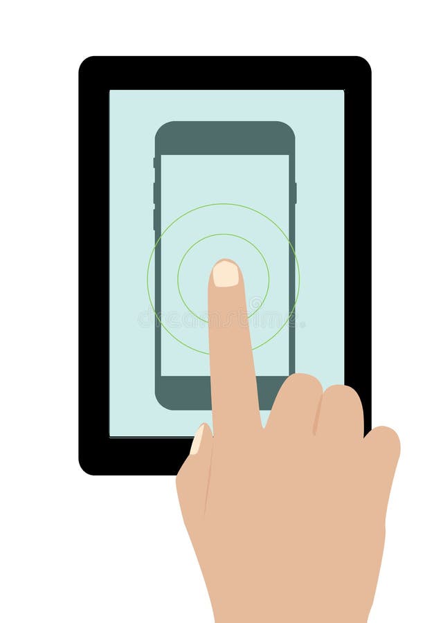Touch screen smartphone stock vector. Illustration of flat - 68324040