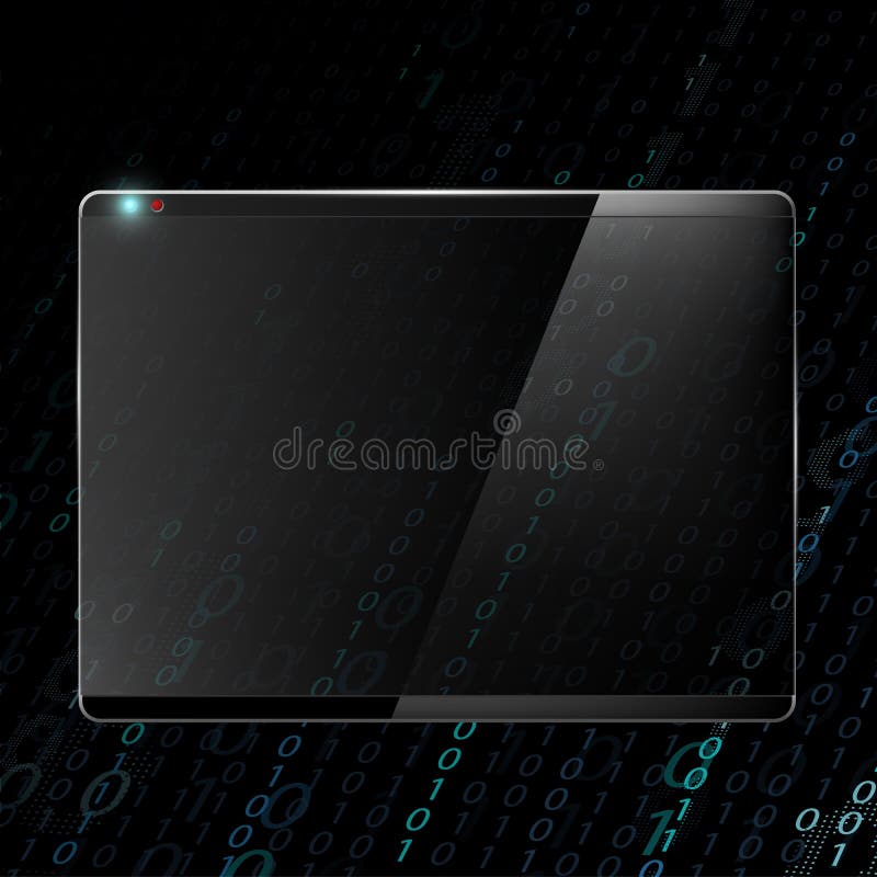 Transparent touch screen stock vector. Illustration of modern - 50775290