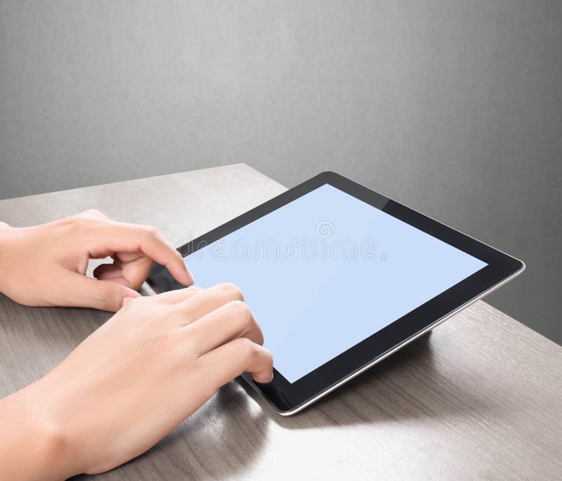 Touch screen tablet stock illustration. Illustration of information ...