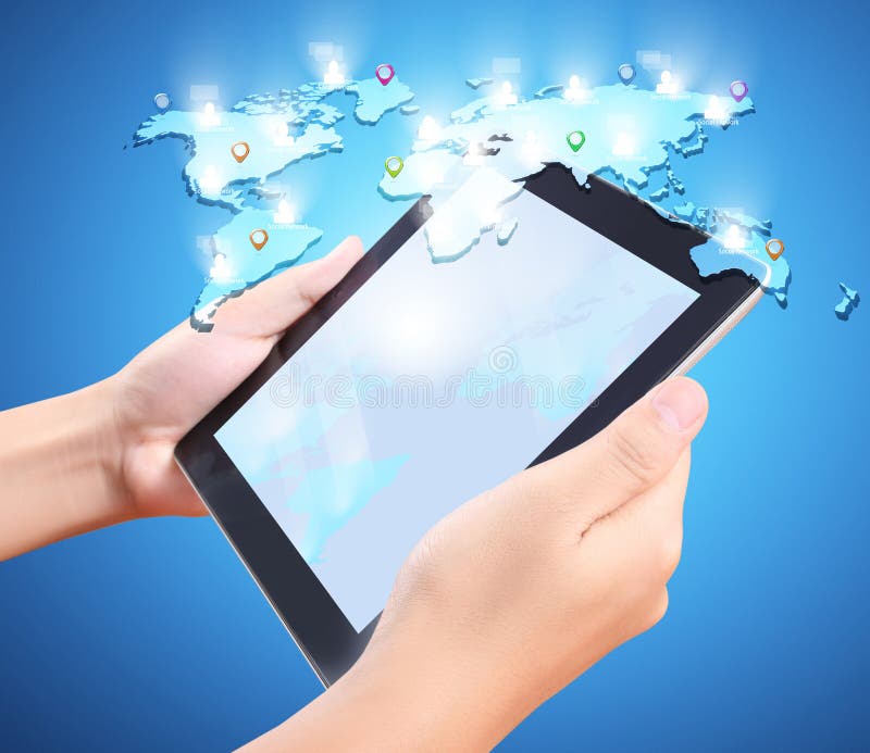 Touch screen tablet stock illustration. Illustration of notebook - 26603349