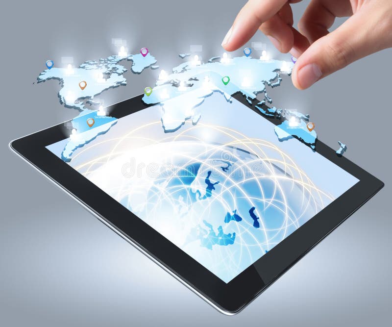 Touch Screen Smartphone in Hand Stock Photo - Image of holding, phone ...