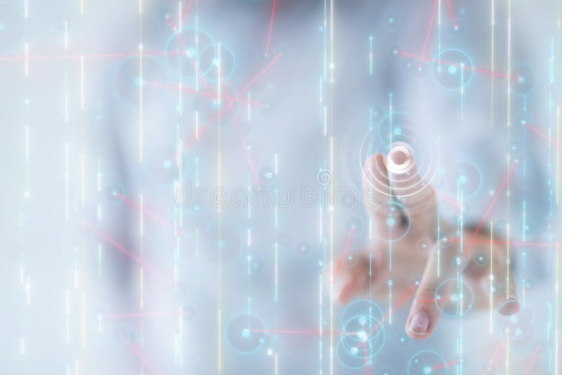 A Touch Screen Technology. Future Modern Touch Screen Technology Stock ...