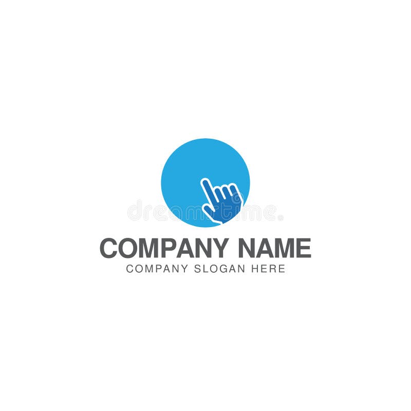 Touch Logo, Hand Touch Logo Design Stock Vector - Illustration of ...