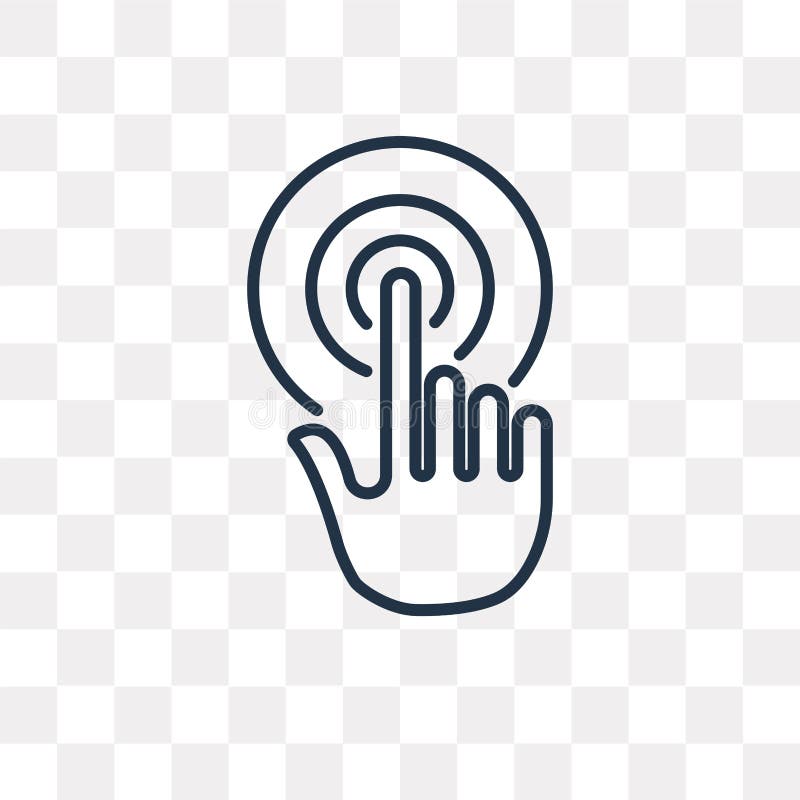 Touch Screen Vector Icon Isolated On Transparent Background, Lin Stock ...