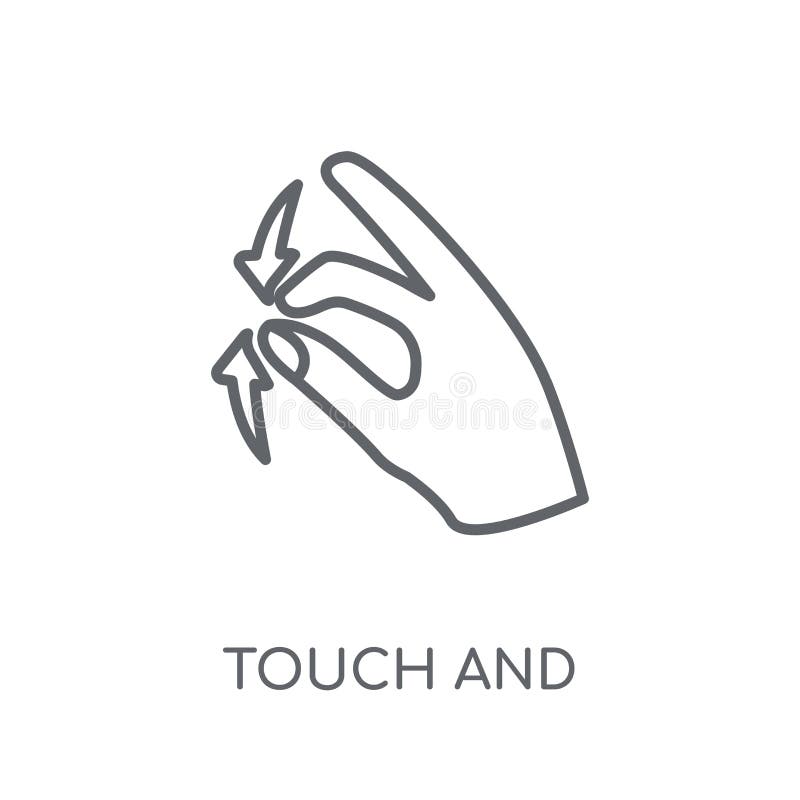 Touch and Scroll Gesture Linear Icon. Modern Outline Touch and S Stock ...