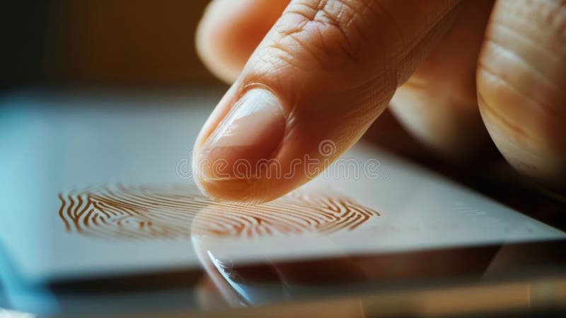 A Touch of Secure Identification. AI Generated Stock Image - Image of ...