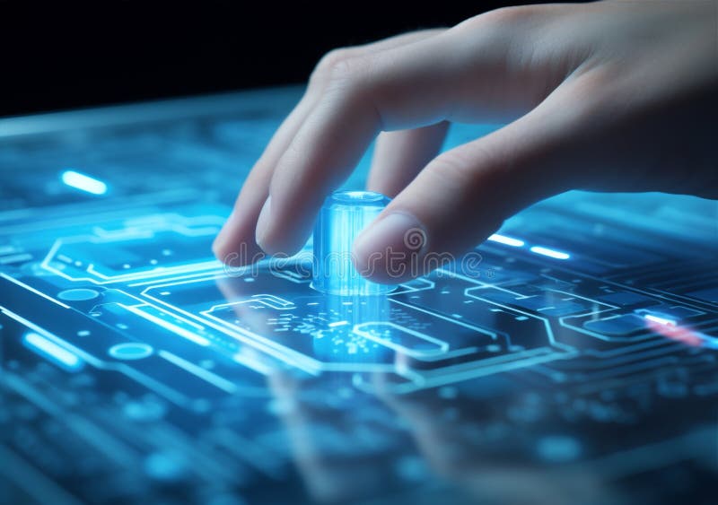 Technology Digital Business Stock Photo - Image of virtual, blue: 285692874