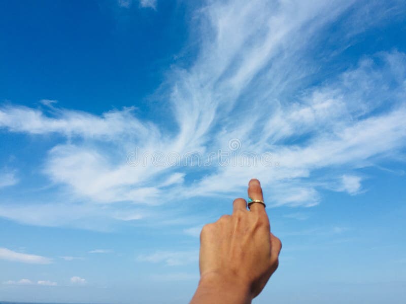 Touch the sky stock photo. Image of blue, touch, high - 127630448