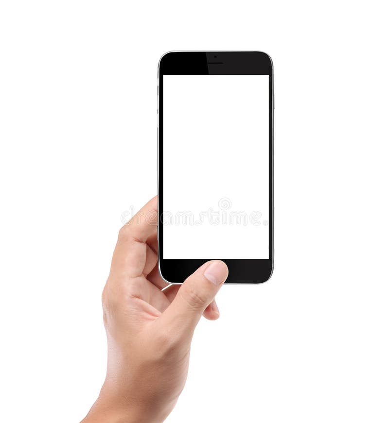 Touch smartphone in hand stock photo. Image of banking - 68772484