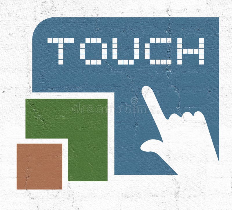 Touch symbol stock illustration. Illustration of creative - 82655428