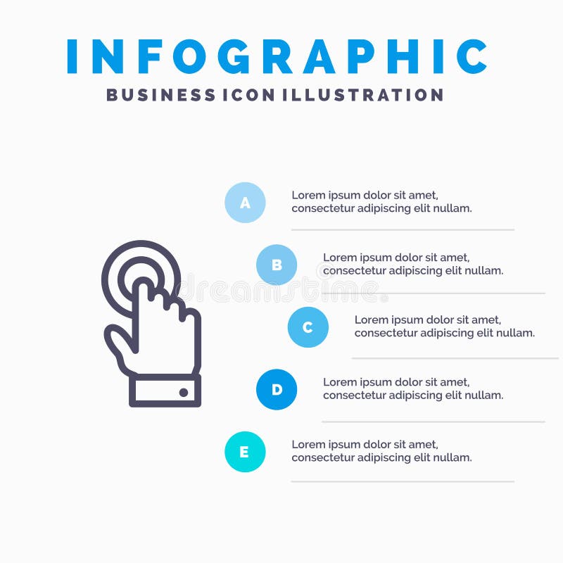 Touch, Touchscreen, Interface, Technology Blue Infographics Template 5 ...