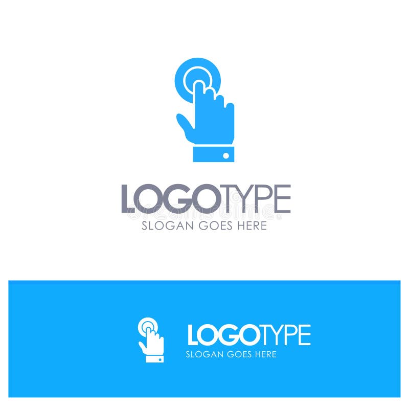 Touch, Touchscreen, Interface, Technology Blue Logo Vector Stock Vector ...