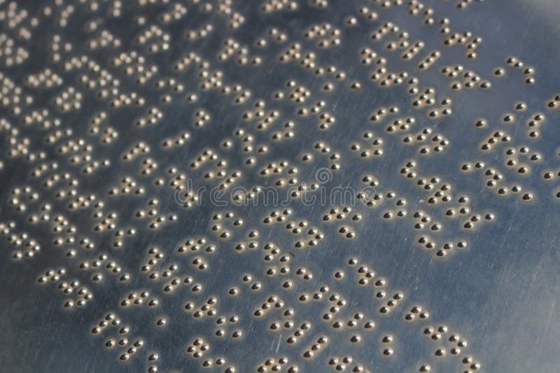 Touch of Understanding: Hands Reading Braille Language Stock Photo ...