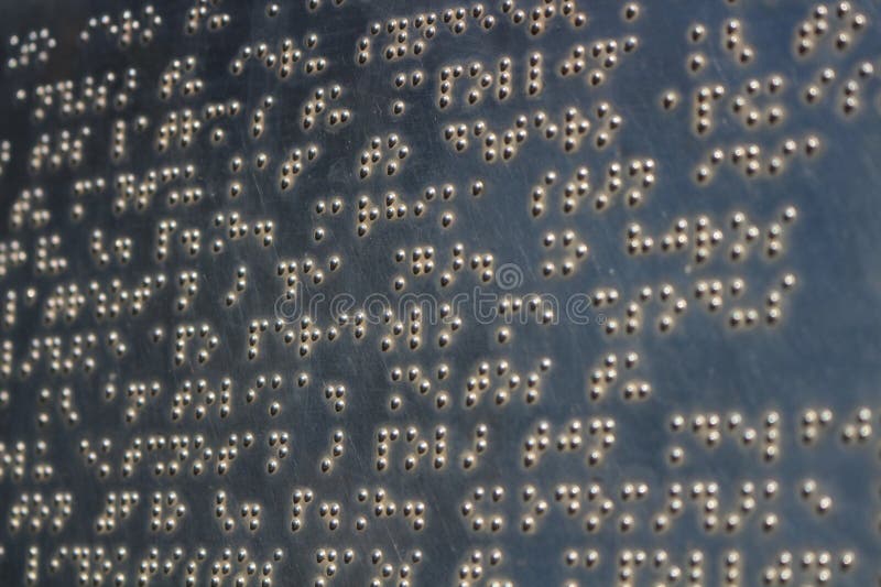 Touch of Understanding: Hands Reading Braille Language Stock Image ...