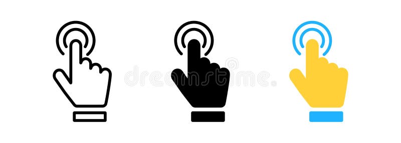 Touch Vector Icon. Illustration Isolated on White Background for ...