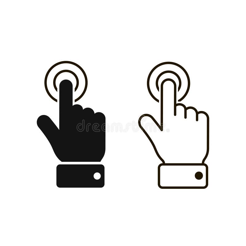 Touch Vector Icon. Isolated Illustration for Graphic and Web Design ...
