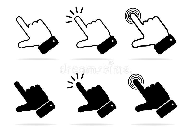 Touch Vector Icon Set. Illustration Isolated for Graphic and Web Design ...