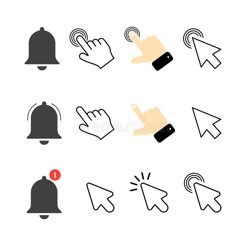 Touch Vector Icon Set. Illustration Isolated for Graphic and Web Design ...