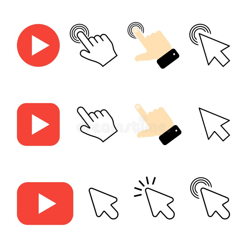 Touch Vector Icon Set. Illustration Isolated for Graphic and Web Design ...