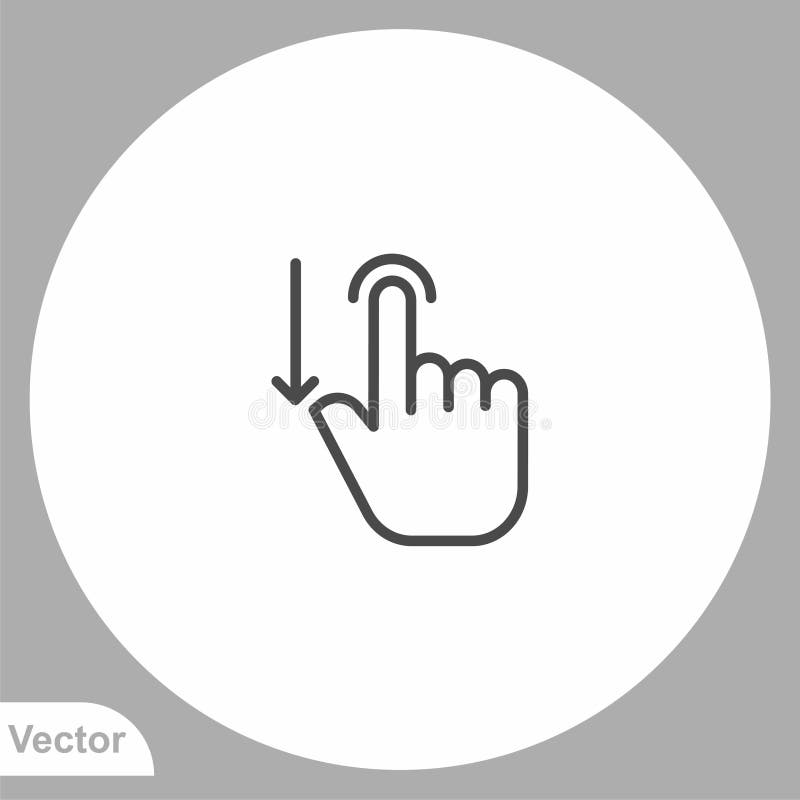 Touch Vector Icon Sign Symbol Stock Vector - Illustration of button ...