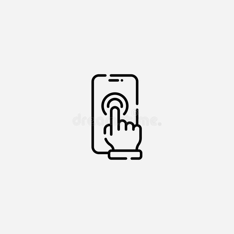 Touch Vector Icon Sign Symbol Stock Vector - Illustration of mobile ...