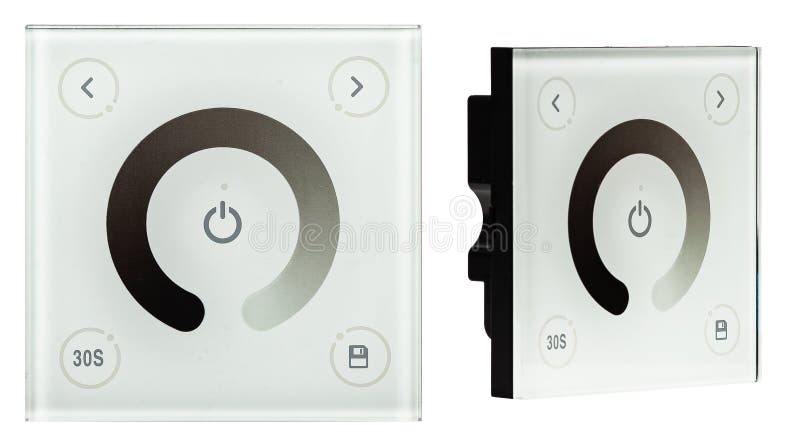 Touch Wall Controller for LED Isolated Stock Photo - Image of white ...