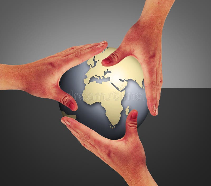 Touch the world stock image. Image of human, control, held - 7378487