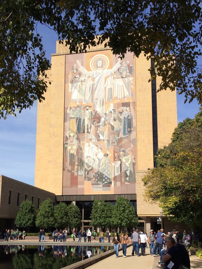 Touchdown Jesus stock photo. Image of notre, trees, building - 2866408