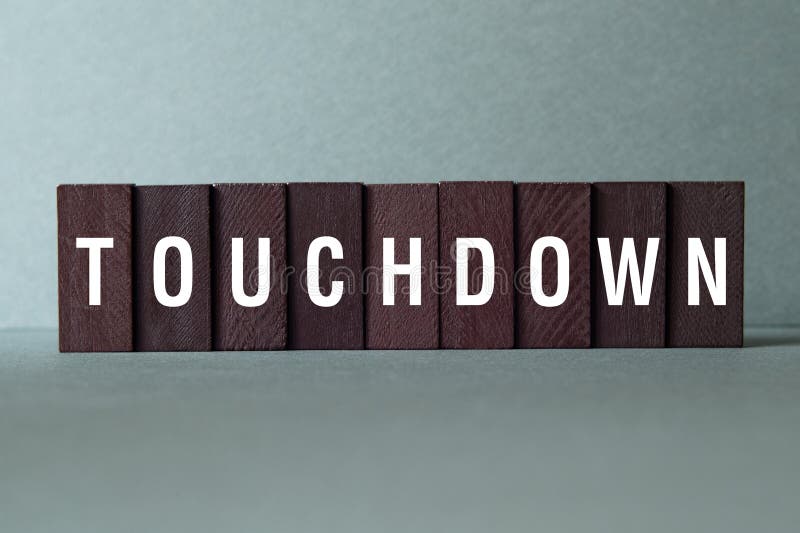 Touchdown - Word Concept on Building Blocks, Text Stock Image - Image ...