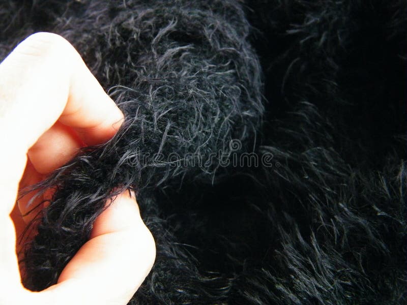 Touching Cloth Imitating Wool Stock Photo - Image of hand, touch: 125152276
